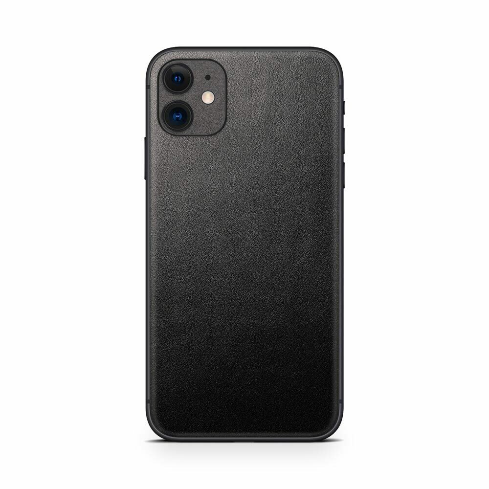 Наклейка Glueskin из натуральной кожи Just Black для Apple iPhone 11