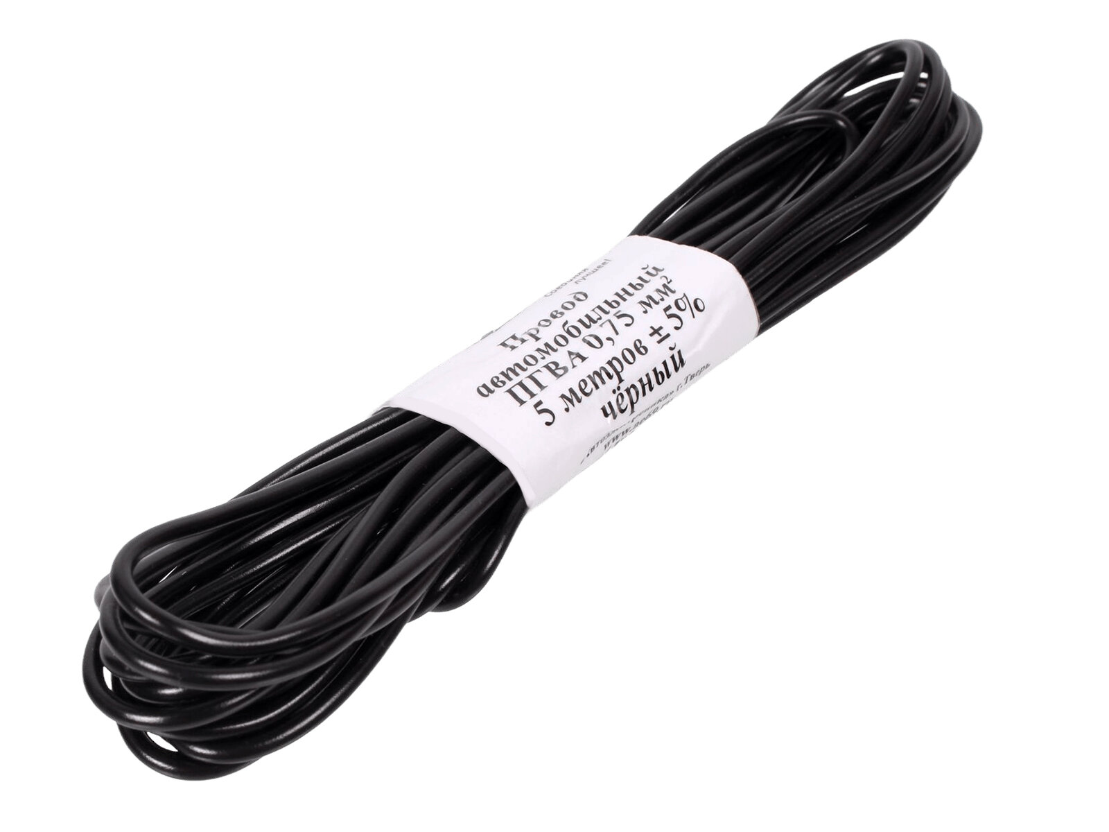 Провод автомобильный монтажный ПГВА 5м S- 0.75мм черный