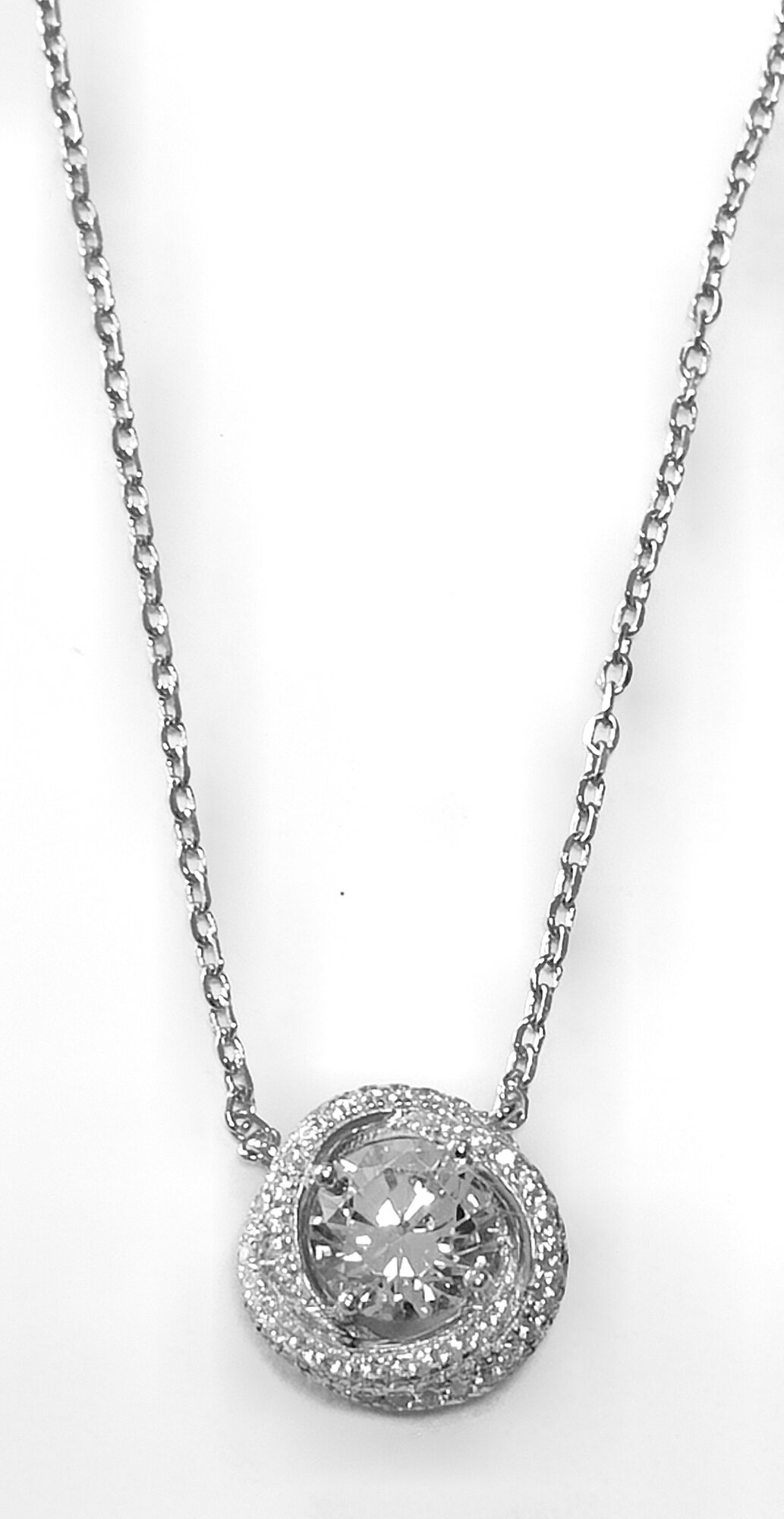 Колье, серебро, 925 проба, родирование, фианит