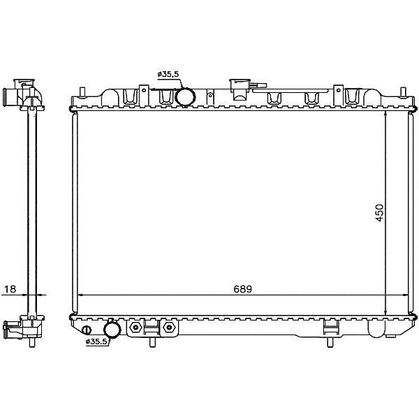 STELLOX 10-25339-SX (1025339_SX / 21460-CX000 / 214608H303) радиатор системы охлаждения акпп\ Nissan (Ниссан) x-trail