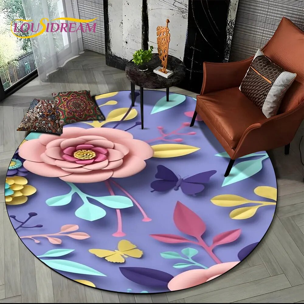 Круглый ковёр LOUSIDREAM розовый 120см