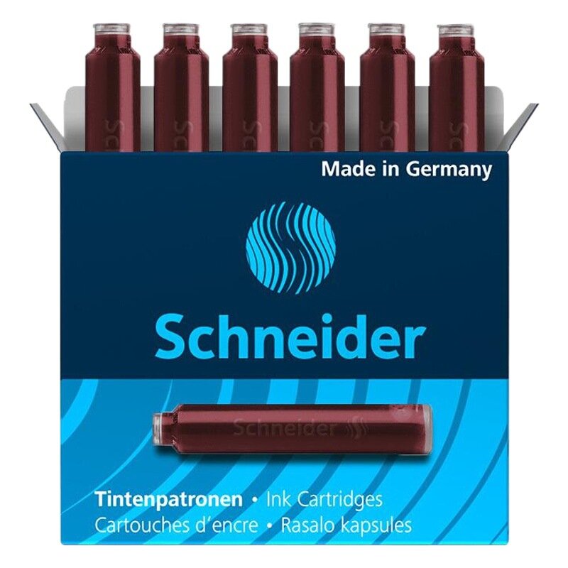 Чернильница Schneider 6602, красная, европейская, универсальная
