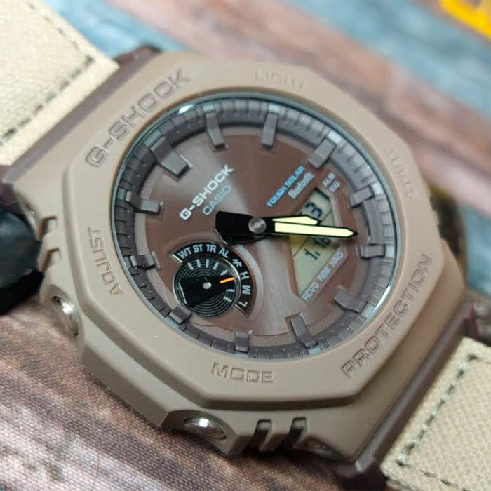 Наручные часы CASIO G-Shock, хаки, коричневый, бежевый — фото 1