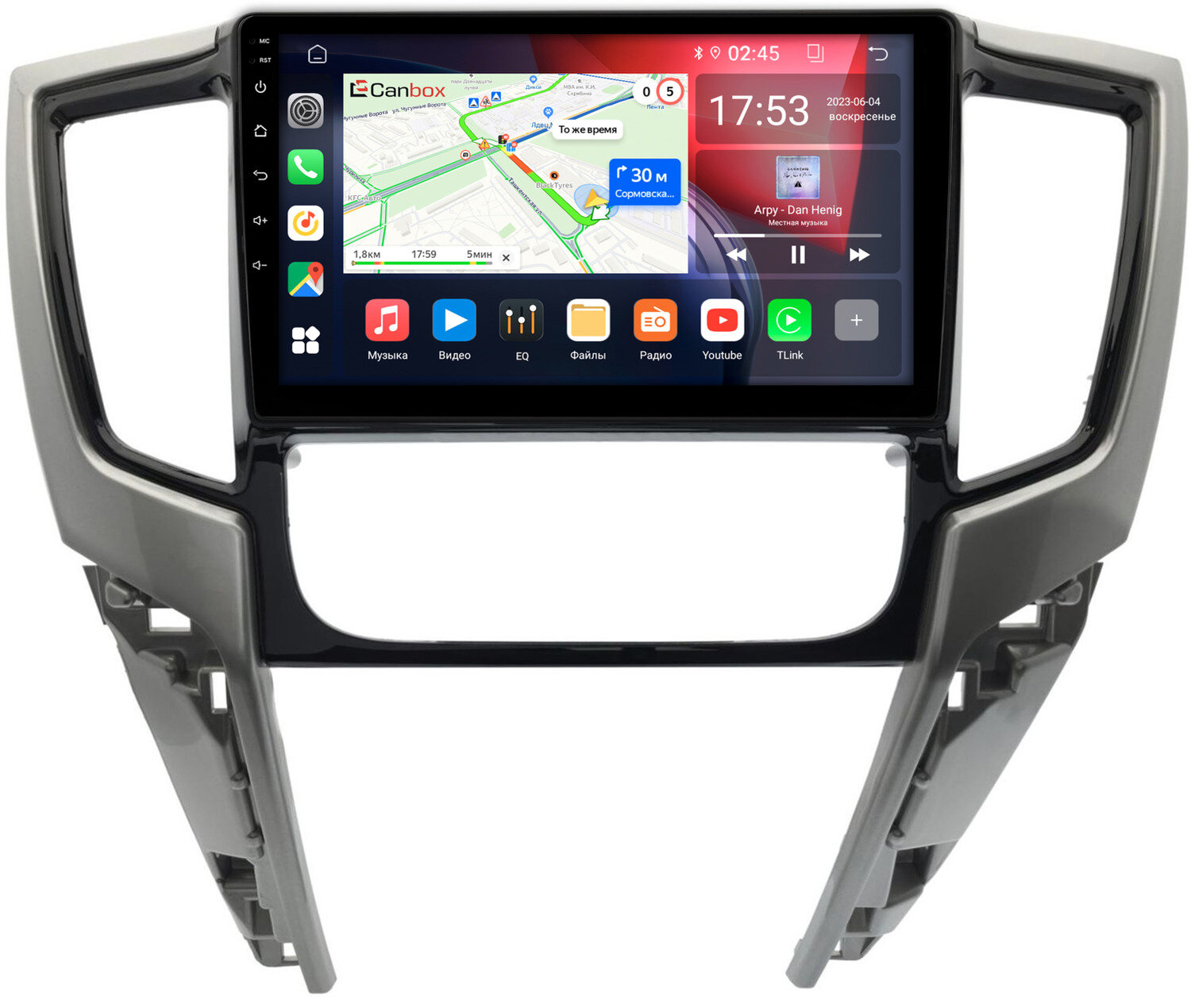 Штатная магнитола Mitsubishi L200 5 2018-2024 Canbox GT9-2248 2/32 Android 10 (IPS, DSP, CarPlay)