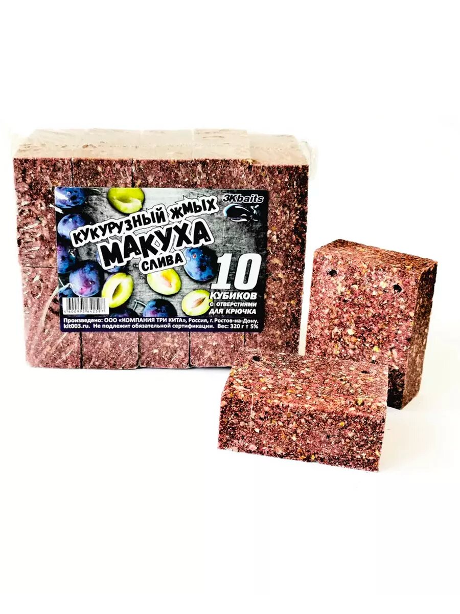 Кукурузный жмых-макуха с отверстием "Слива" 320г