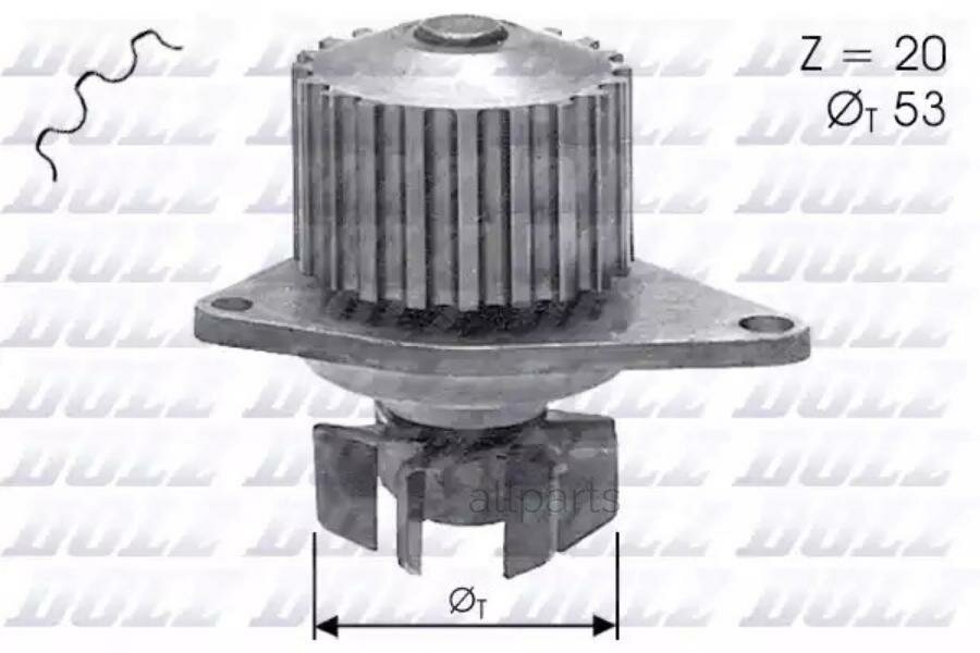 DOLZ C110 Насос водяной Citroen ZX/Xsara/AX 1.0-1.4/1.4D 87-