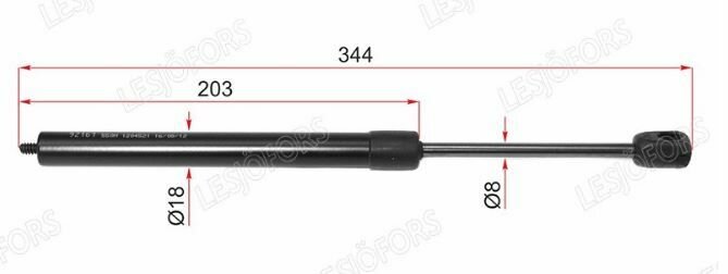 Амортизатор капота Lesjofors, для Mercedes S-Class W222, левый, OEM 8056835