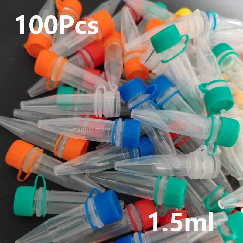 Центрифужные пробирки полипропиленовые 1,5 мл 100 шт Red caps 100pcs