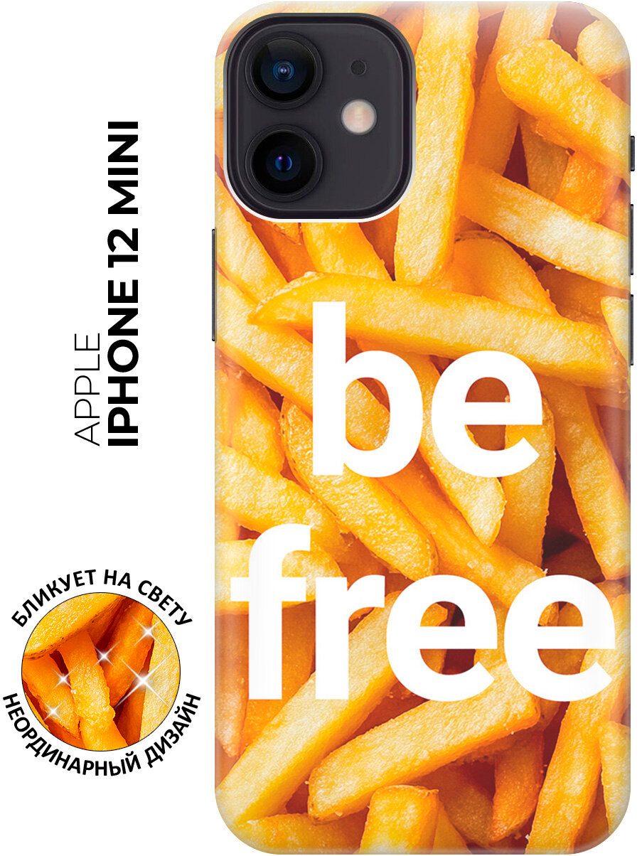 Силиконовый чехол на Apple iPhone 12 Mini с принтом "Be Free"
