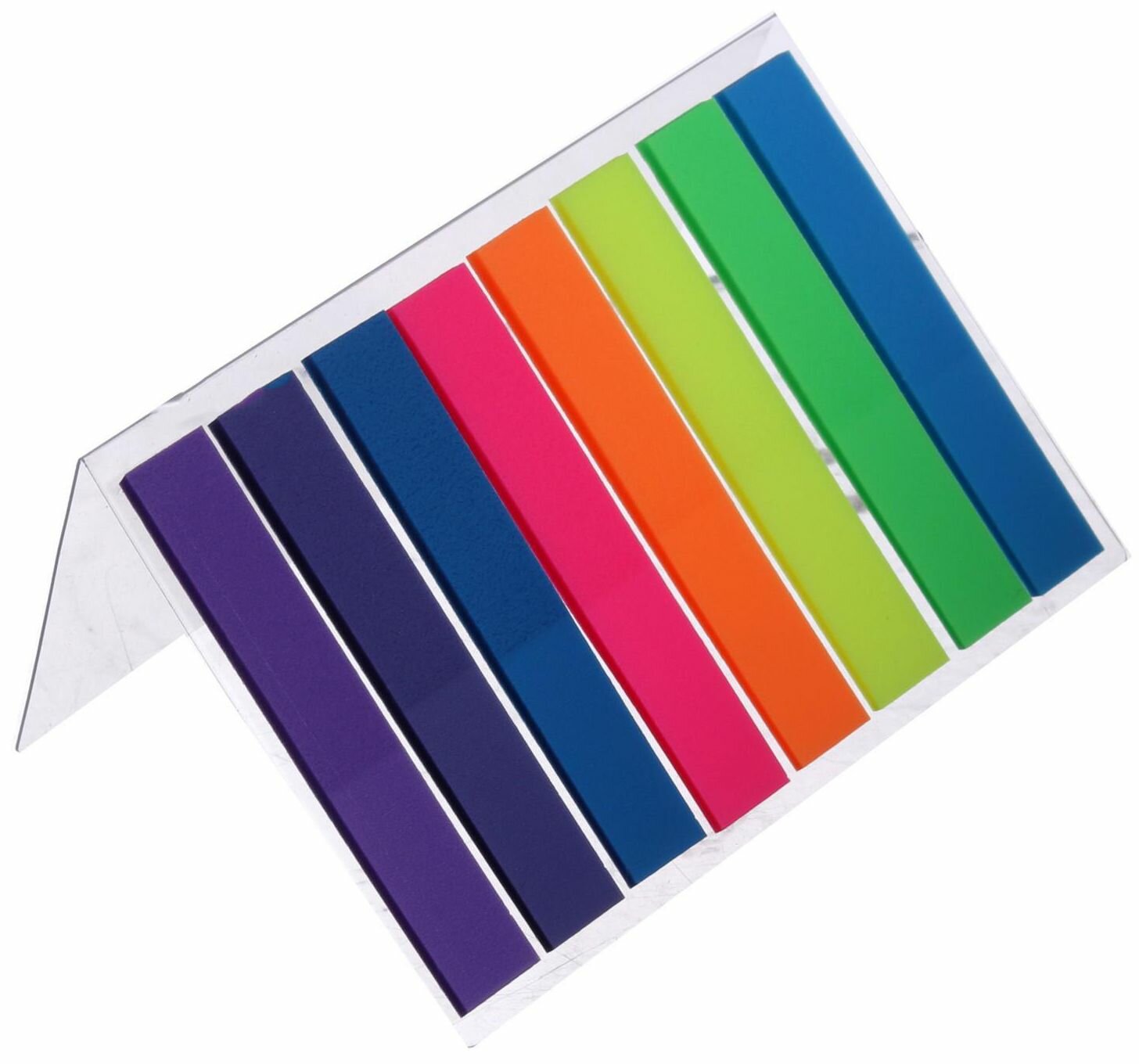 Стикеры с липким слоем Calligrata для книг, учебников и тетрадей, для ученика начальной школы, подарок для книголюбов, книжные аксессуары, набор наклеек-закладок 8 блоков по 20 листов, флуоресцентный