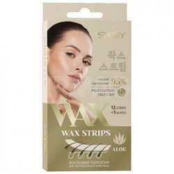 1567 Восковые полоски д/чувствит. кожи лица алоэ