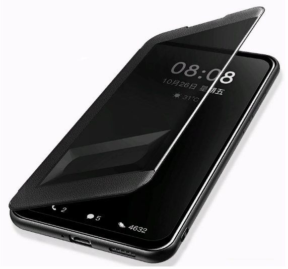 Чехол-книжка из кожи с окном для входящих вызовов Чехол. ру для Huawei Nova 8i / Huawei Honor 50 Lite