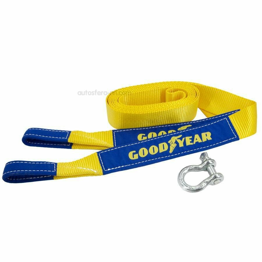 GOODYEAR GY004011 динамическая стропа (рывковая)(трос) С шаклом 5 тонн, 5 метров
