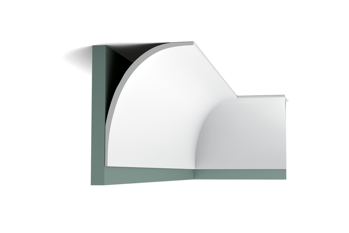 Карниз широкий 100x120 мм полиуретановый потолочный плинтус Перфект C990-2 метра под покраску