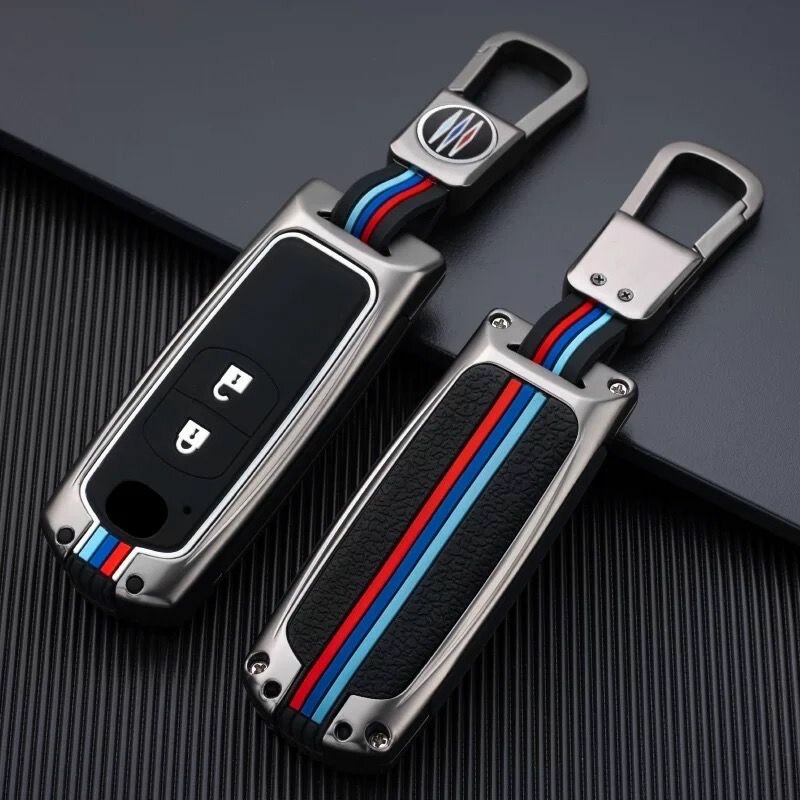 Чехол на ключ Mazda / Мазда 2 кнопки Grey