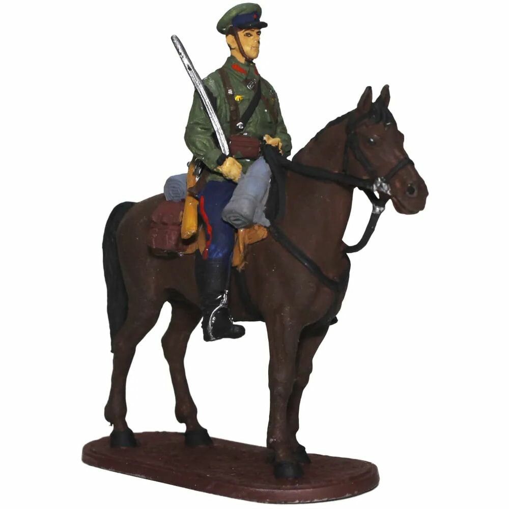 Красноармеец - кавалерист, 1939-43 гг. СССР оловянный солдатик сувенирный покрас