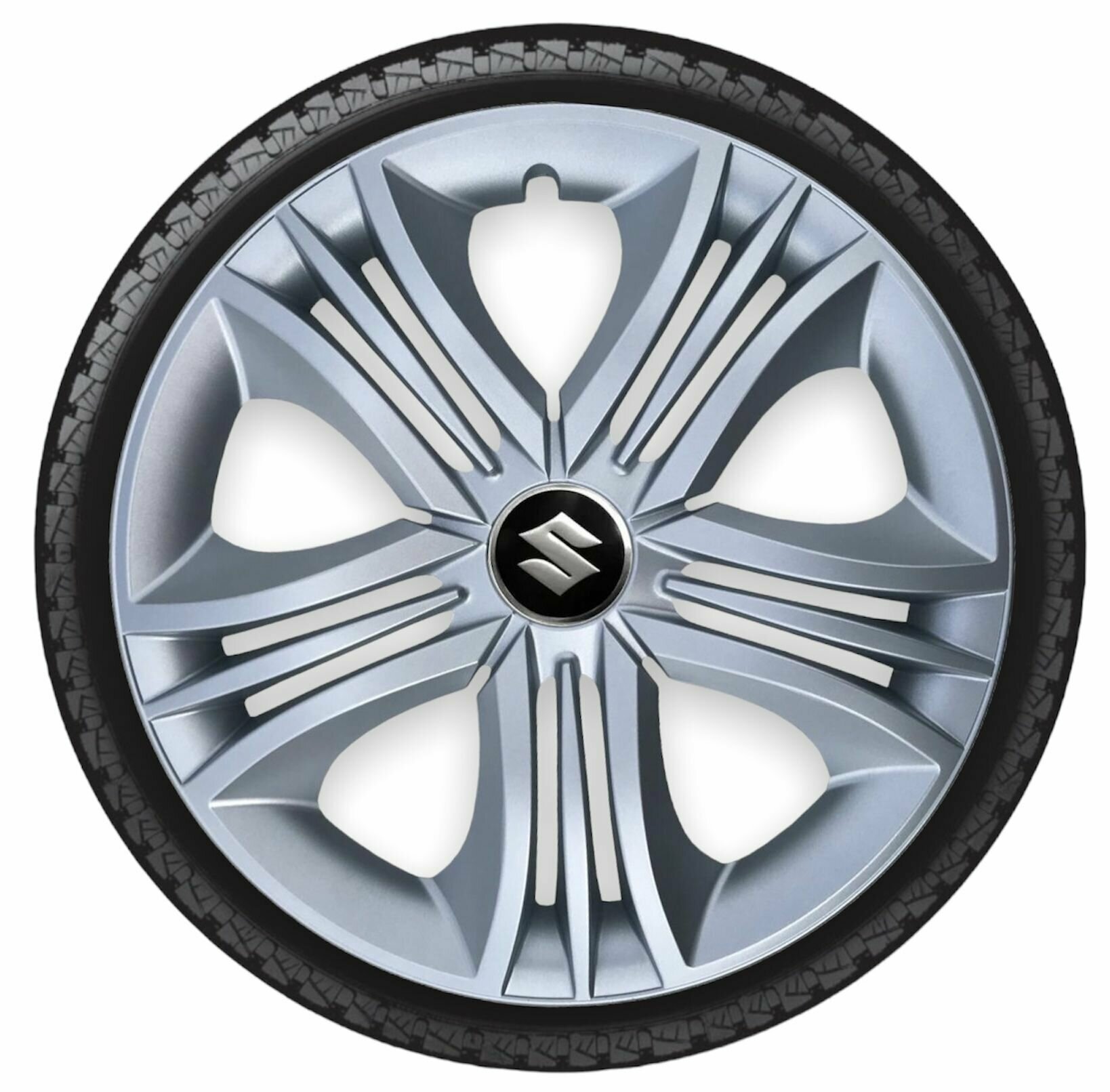 Автомобильные колпаки на диски Jestic ФАН сузуки R16", в комплекте 4 колпака