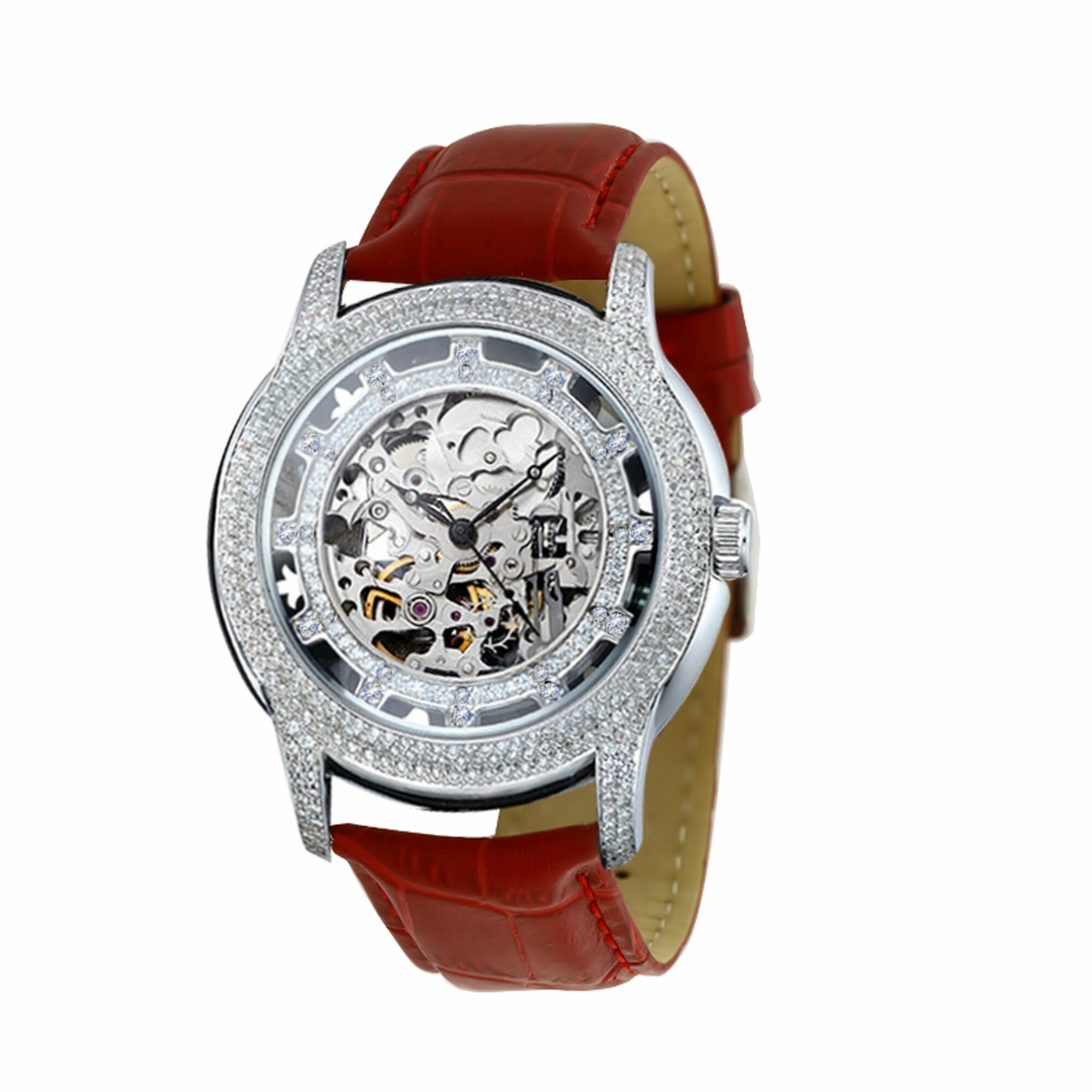 Наручные часы, серебро, фианит