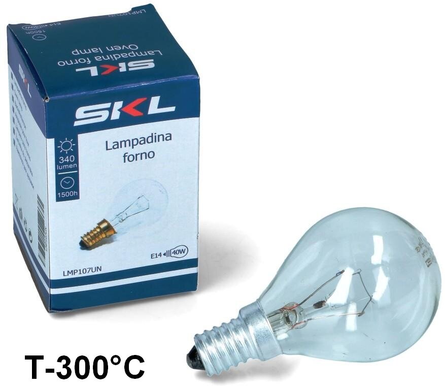 Лампа для духовки универсальная E14 40W 230V 300C SKL LMP107UN