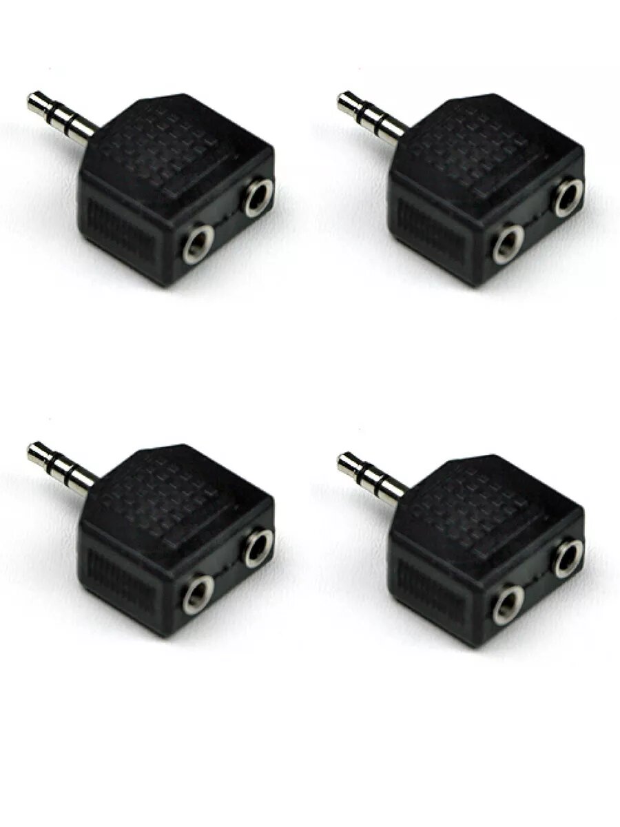 AD170 Переходник джек стерео 3,5мм-2хджек 3,5мм 4 шт.