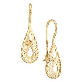 Серьги, красное золото, 585 проба