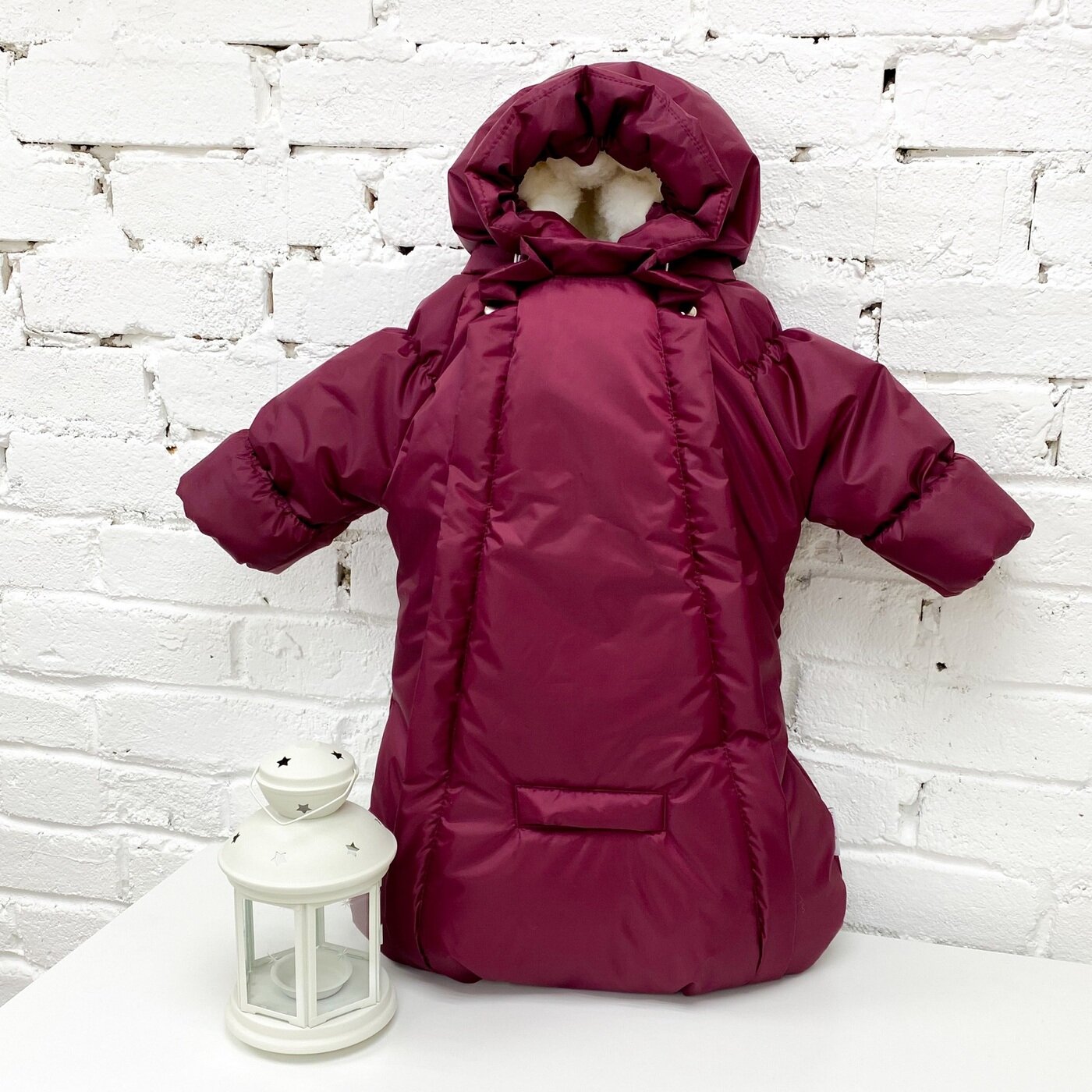 Конверт-комбинезон с ручками на овчине