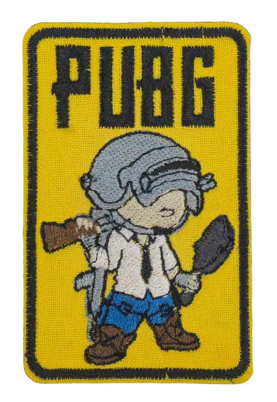 Шеврон на липучке Strike "PUBG" 80 мм, желтый