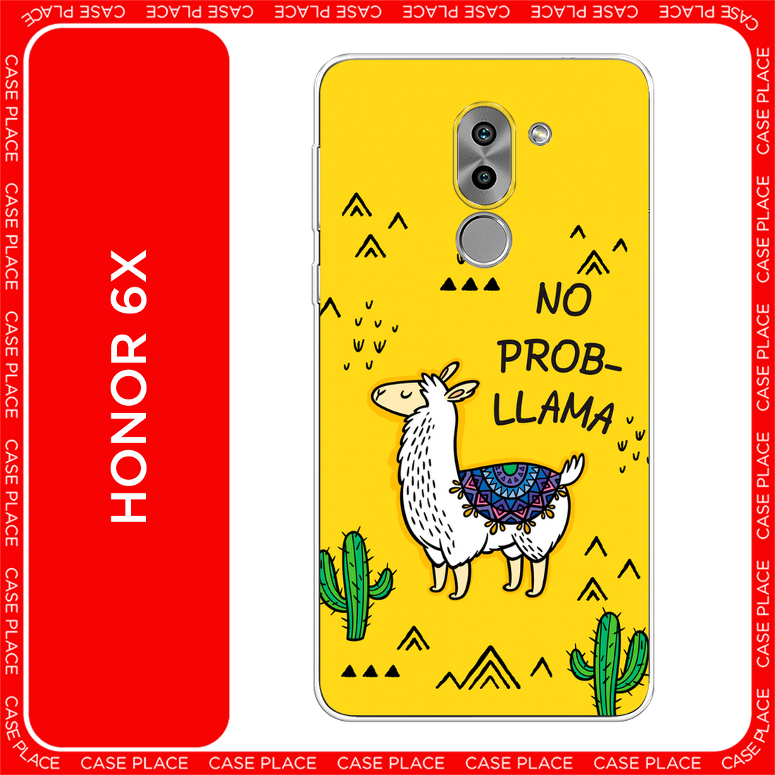 Чехол на Honor 6X / Хонор 6Х с принтом No probLLama
