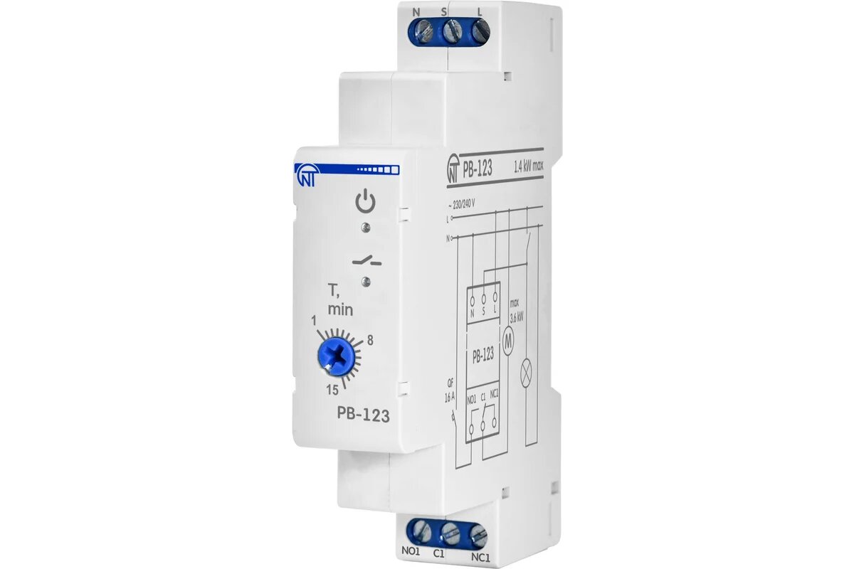 Реле времени для вентилятора РВ-123 НовАтек-Электро 3425601123 компактный таймер управления