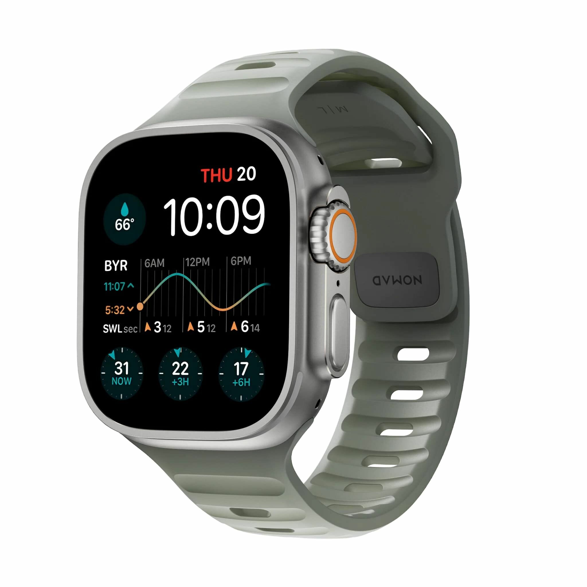 Ремешок Nomad Sport Band M/L для Apple Watch 49/45/44/42 мм (NM01112785) coastal rock
