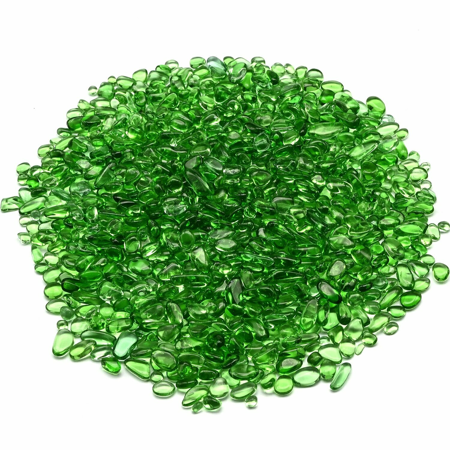 Улексит зеленый галтовка фракция 3-8мм, упаковка 100г .