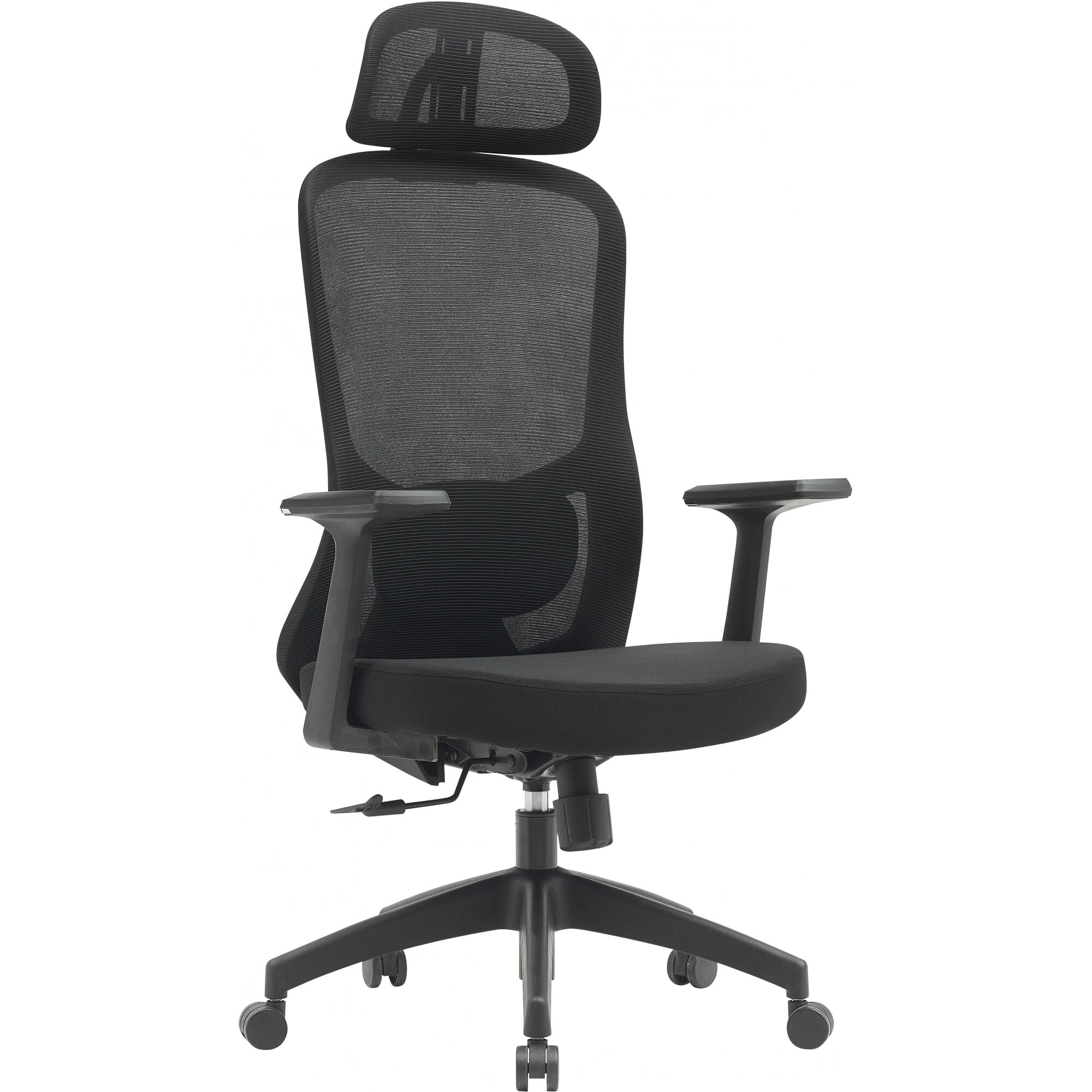 Кресло Cactus CS-MC515-BK, обивка: сетка/ткань, цвет: черный/черный