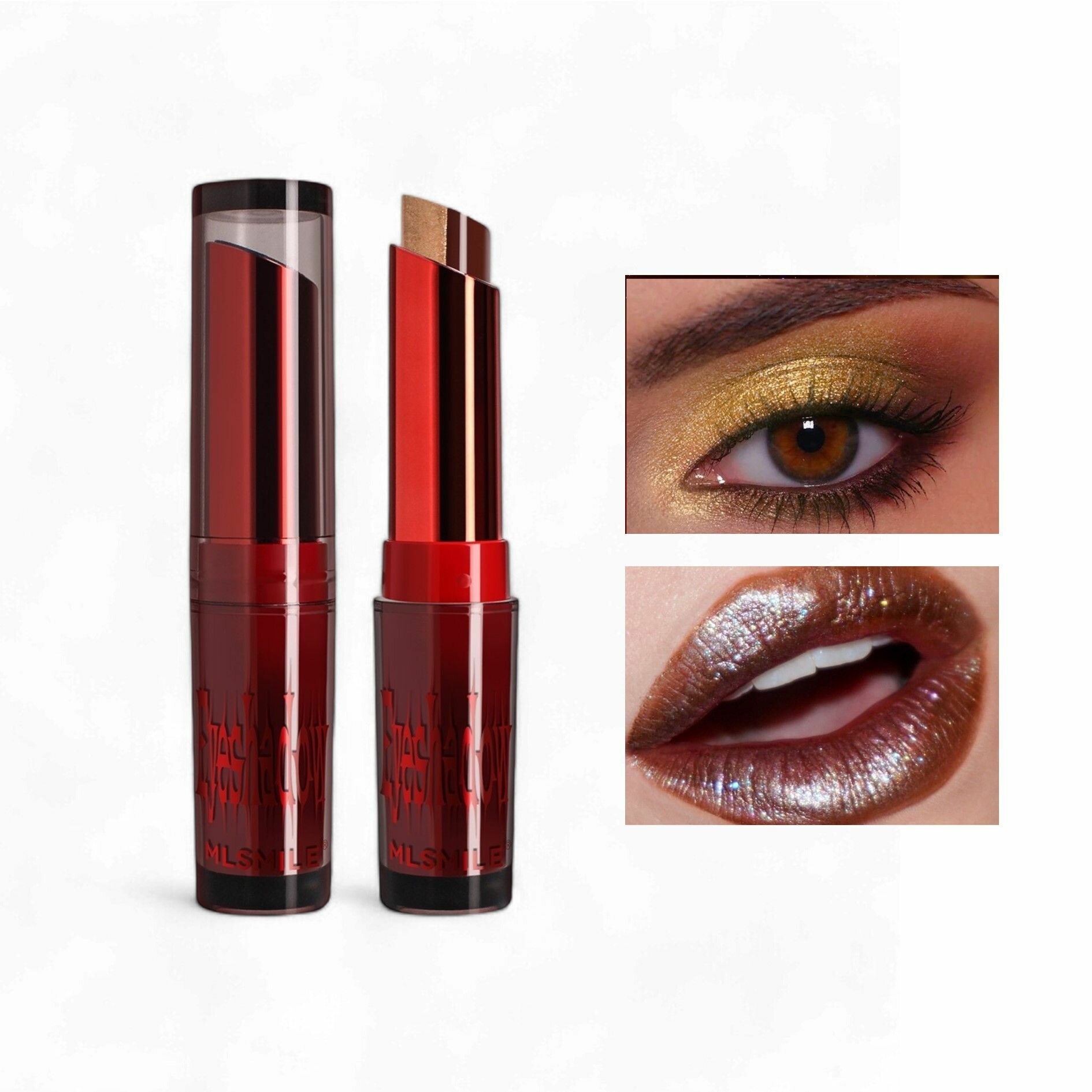 Двухцветные тени для глаз MLSMILE 2 в 1, перламутровые, кремовые 2в1