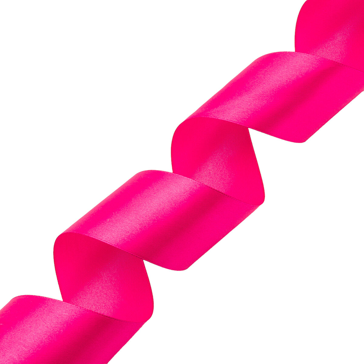 Лента атласная декоративная широкая Айрис, 5см*22,86м (015 фуксия)