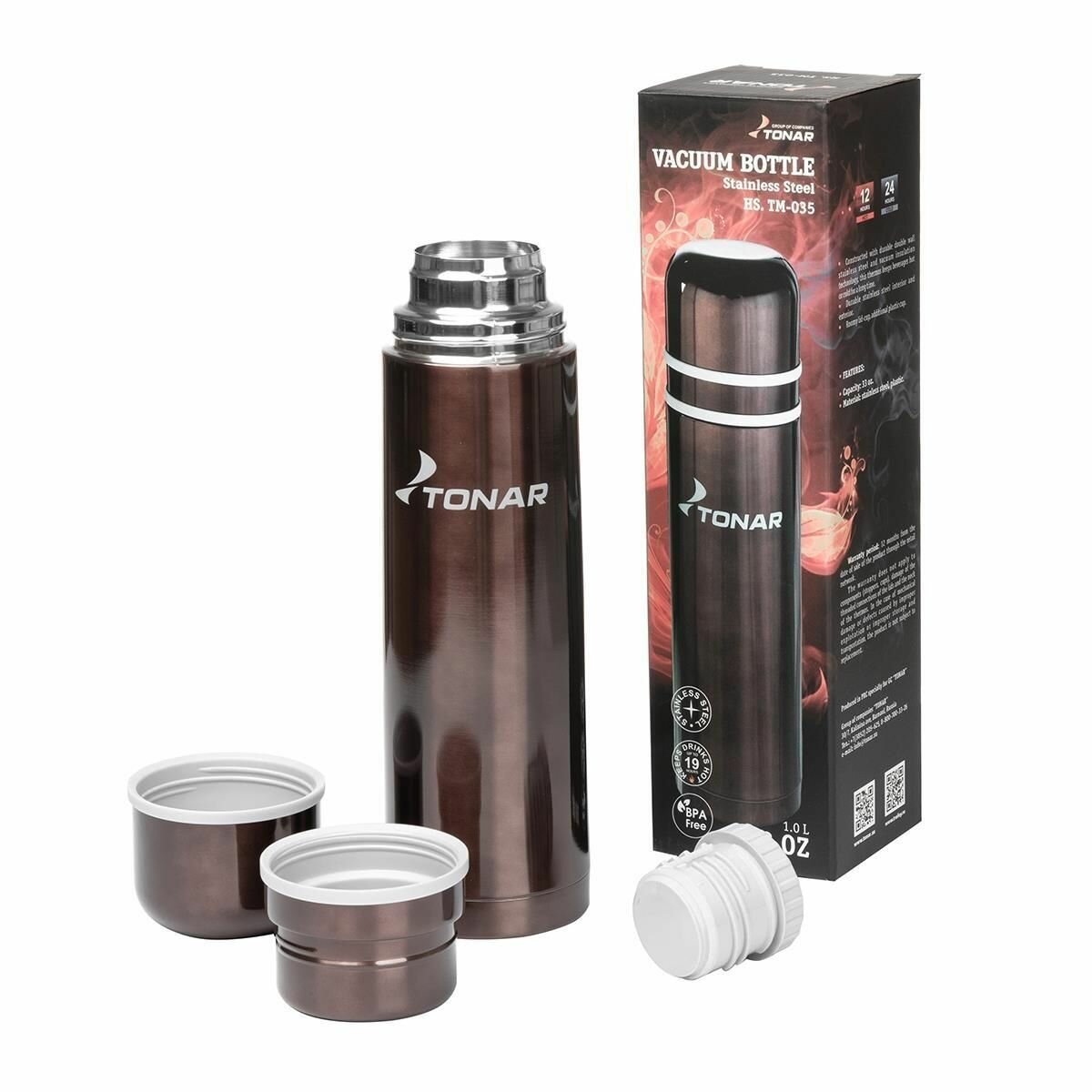 Термос тонар (HS. TM-035) 1000ML (2 крышки-кружки)