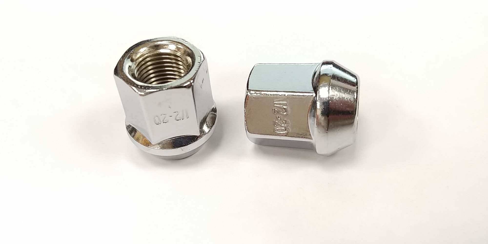 Гайка колёсная, резьба 1/2, высота 25.6 мм, конус с накаткой, открытая, для Jeep