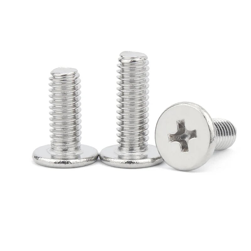 Черные винты из углеродистой стали для ноутбука M1.2-M6 M1.4 (100Pcs), Nickel Plated, 2mm