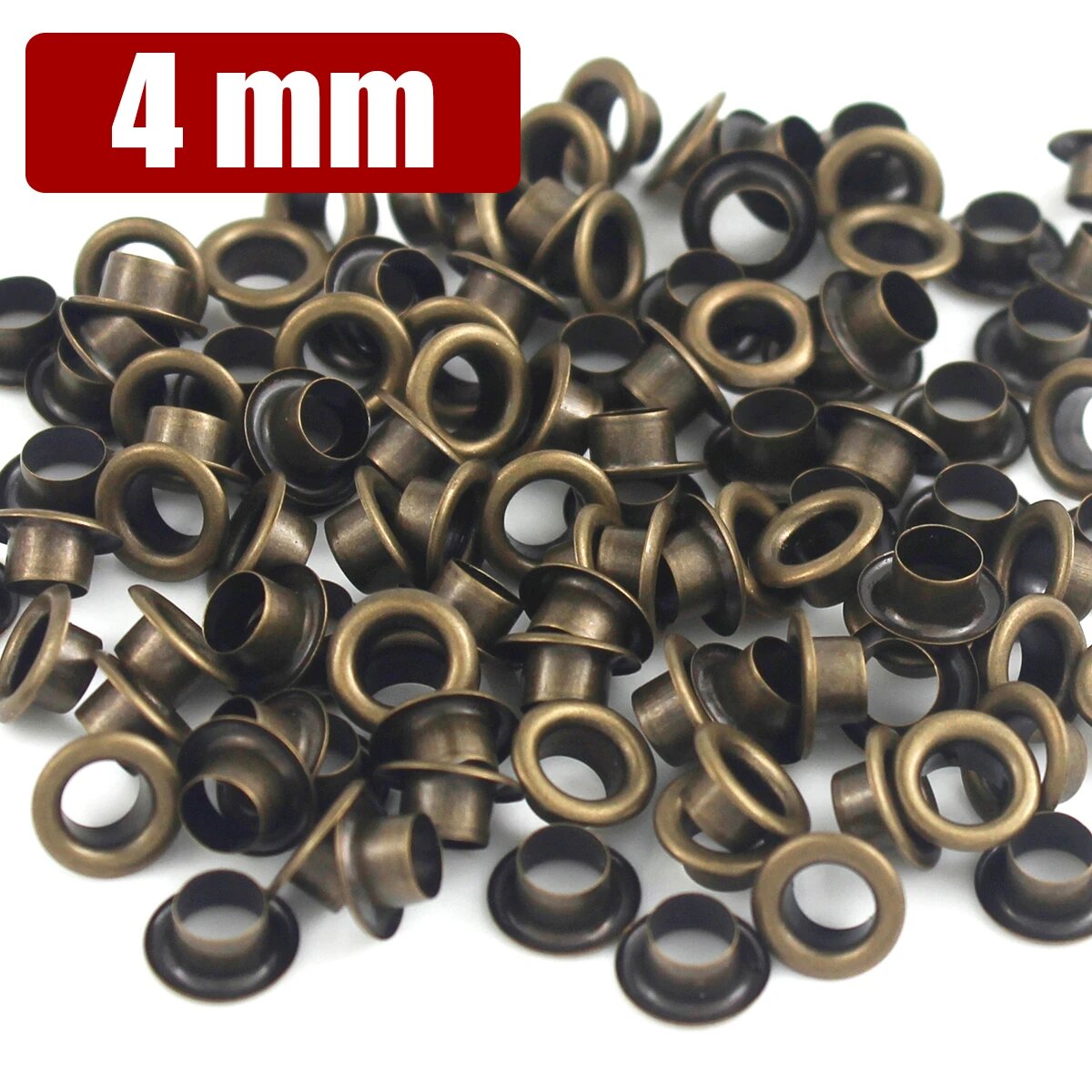 CLOXY Латунные люверсы 4 мм 100 комплектов 4mm Bronze