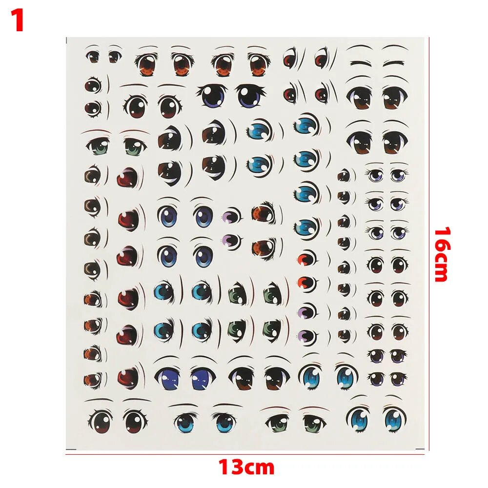 Милые глазки наклейки для кукол