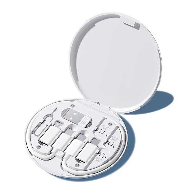 3-в-1 кабель Type-C, Micro USB, Lightning, белый ящик