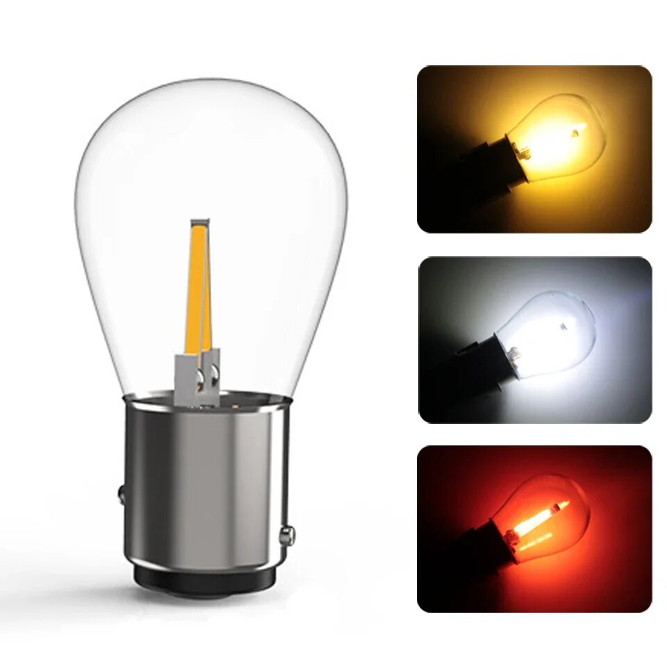 1 шт. P21/5 Вт 2 нити светодиодные 1157 стосветильник s лампа высокой яркости BAY15D белый