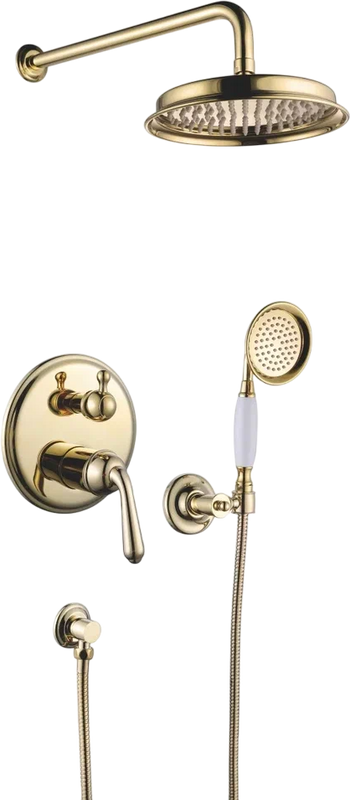 Душевой комплект Rose R0235E С внутренней частью, золото