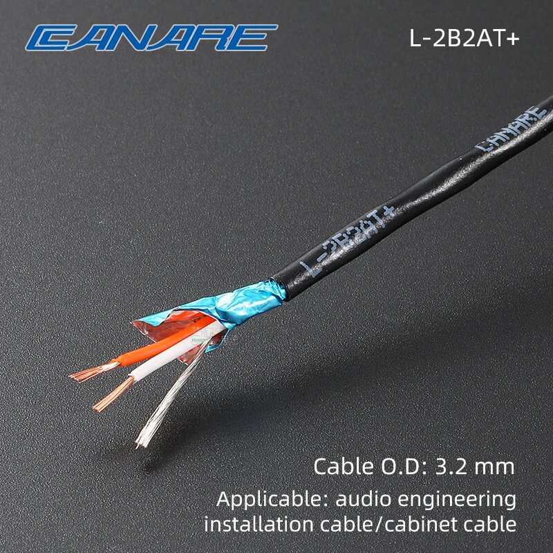 CANARE 2-жильный экранированный аудио кабель L-2B2AT+ L-2B2AT-plus 3.2mm