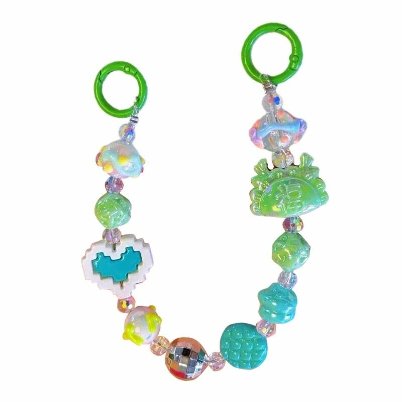 Милый брелок из бисера, подвеска-цепочка для мобильного телефона, модный ремешок женский ювелирные изделия, семейный подарок