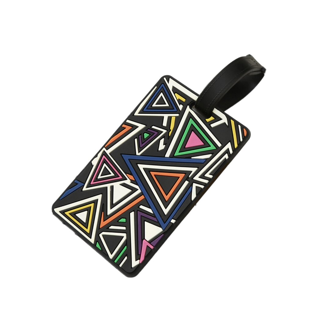 Посадочный талон из мягкого пластика с багажной биркой-цветной треугольник