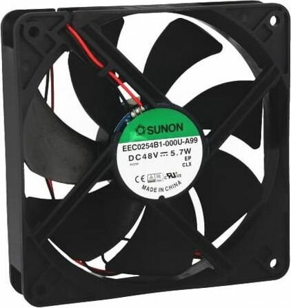 Вентилятор SUNON EEC0254B1-000U-A99 Вентилятор осевой 48В DC 120x120x25мм подшипник качения 183,83куб. м/ч 44,5дБА 1шт