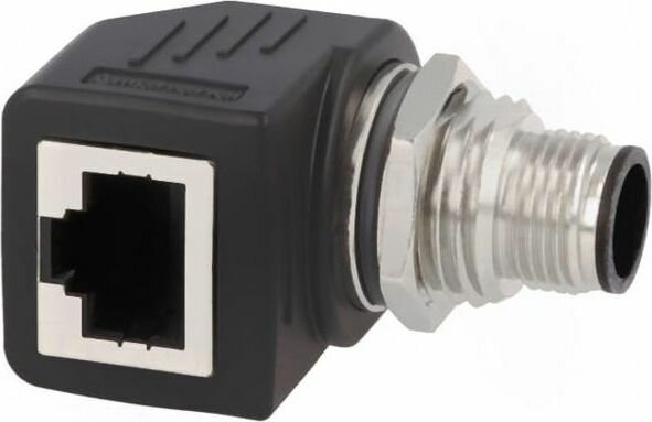 Адаптер AMPHENOL RJS-12D04FM-RS8001 Адаптер М12 "папа" гнездо RJ45 код D-Ethernet PIN: 4 Кат: 5e 1шт