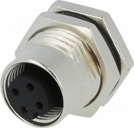 Гнездо AMPHENOL M12A-04PFFS-SF8001 Гнездо M12 PIN: 4 "мама" код A-DeviceNet / CANopen пайка 250В 1шт