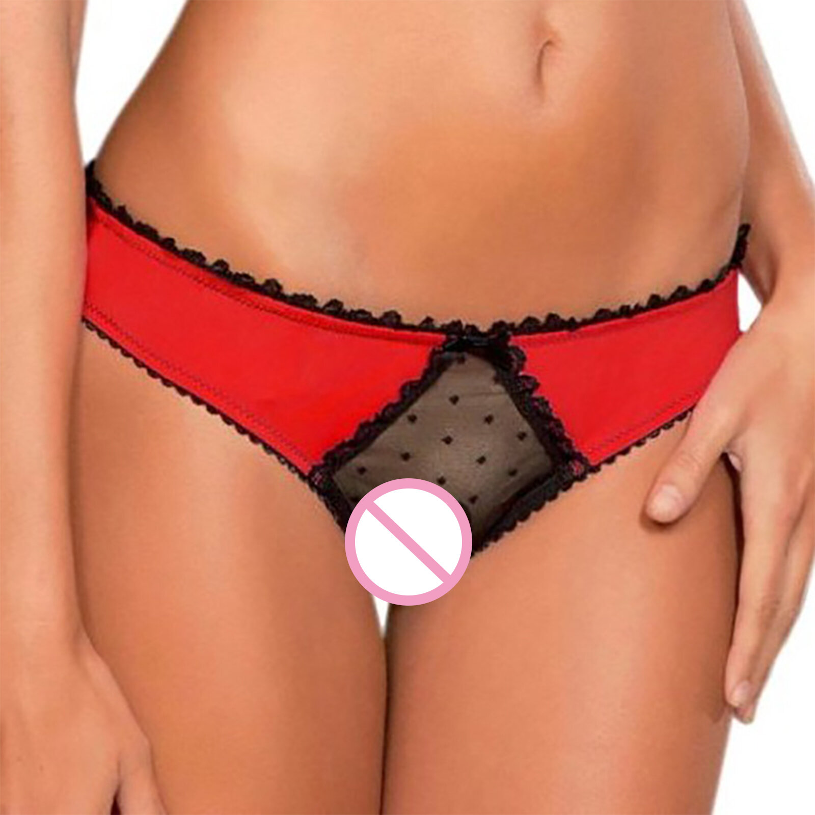 Женские сексуальные кружевные стринги с горошком и бантами