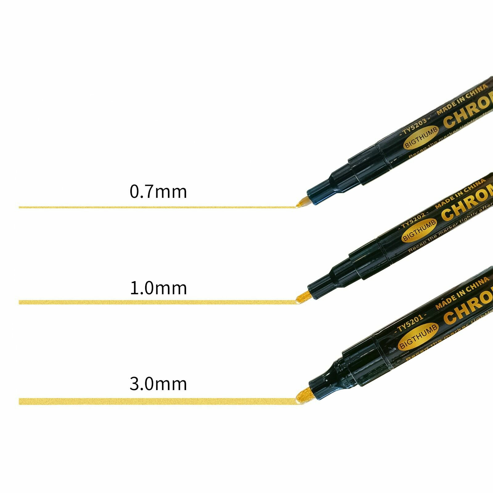 3 маркера с серебряной краской